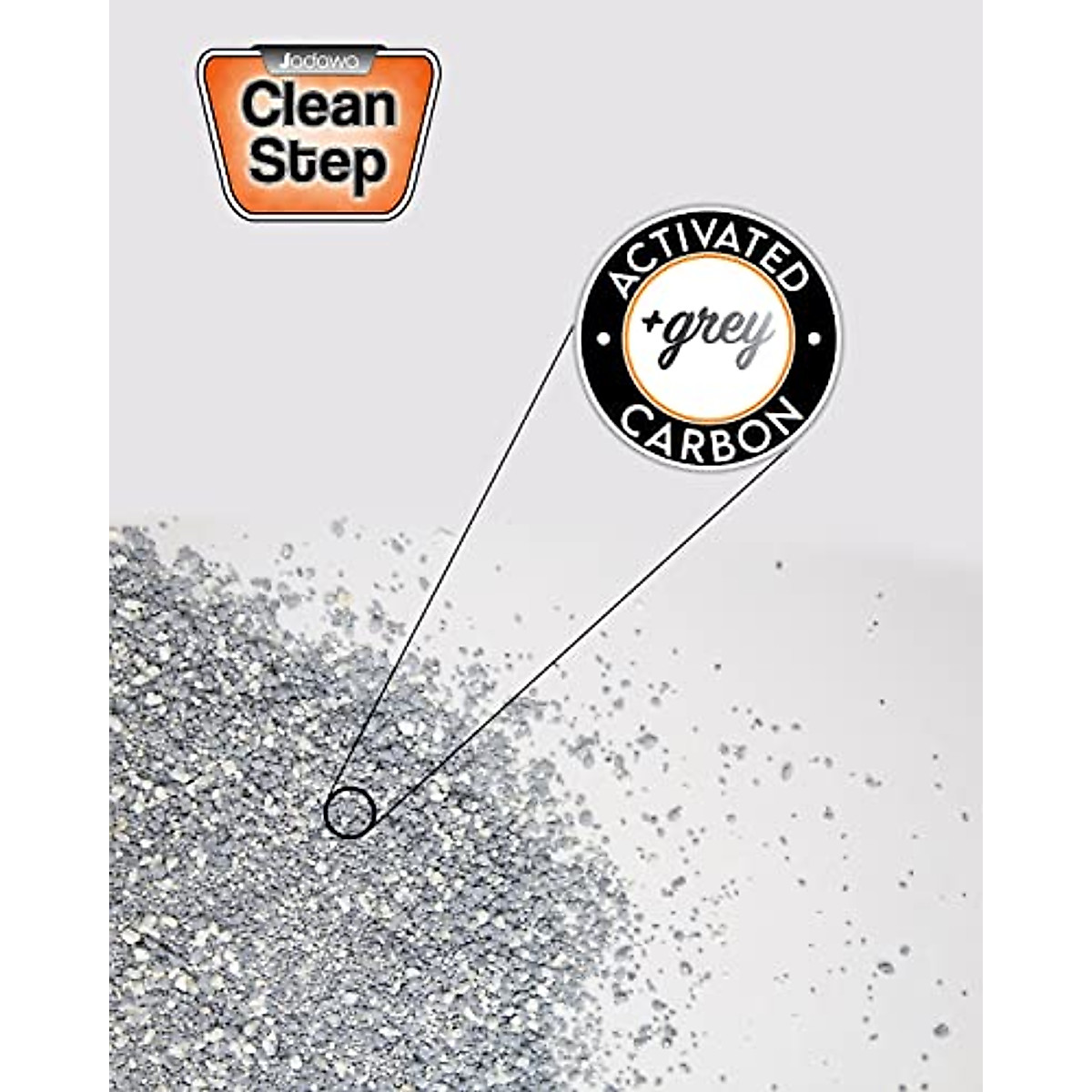 Jadawa Clean Step All Natural Cat Litter, Maximum Clumping Litter, 99.5% Dust Free (9.3 lb, Extreme-Activated Carbon)