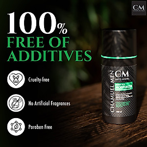 CHAMUEL MEN Daily Face Cream for Men with 2.5% Retinol Anti-Aging Moisturizer for Fine Lines, Dark Spots, and Wrinkles - Overnight Lotion