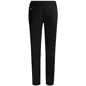 Camii Mia Women's Winter Warm Outdoor Slim Windproof Waterproof Ski Snow Fleece Hiking Pants (27W x 30L, Black)