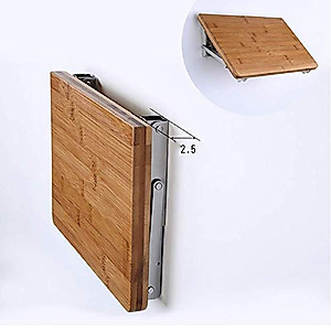 PIBM Stylish Simplicity Shelf Wall Mounted Floating Rack Shelves Foldable Stainless Steel Triangle Bracket Solid Wood Waterproof Smooth Bearing Strong,8 Sizes, a , 40x2.6x17cm