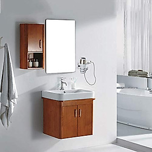 luckxuan Bathrooms Shelves Wall-Mounted Hair Dryer Rack, Stainless Steel Rack Wall Mount, Bathroom Storage Dryer, Hair Dryer Base Bathroom Shelf Organizer