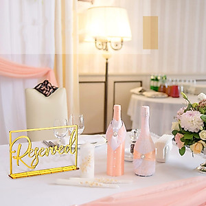 Stylish Gold Acrylic Wedding Reserved Table Signs Safe Sturdy Not Easy To Break Or Deform Seating Reservation