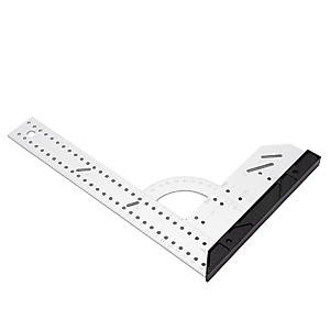 KJAOYUPositioning Square,90 Degree Positioning Squares,Positioning Squares for Woodworking, 300mm Aluminium Alloy Clear Scale L Ruler Carpenter Tool for Woodworking