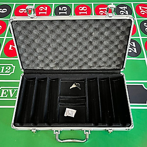 SEETOOOGAMES 300pcs Capacity Empty Aluminum Poker Chip Case Only