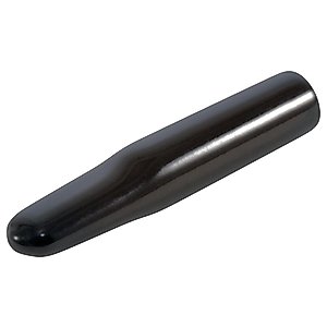 Caplugs 99390423 Plastic Cap with Flat Pull Tab. VFC-207-16, Vinyl, Cap ID 0.207" Length 1.000", Black (Pack of 200)