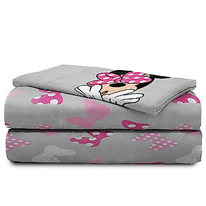 Jay Franco Minnie Mouse Faces 5 Piece Twin Bed Set (Offical Disney Product)