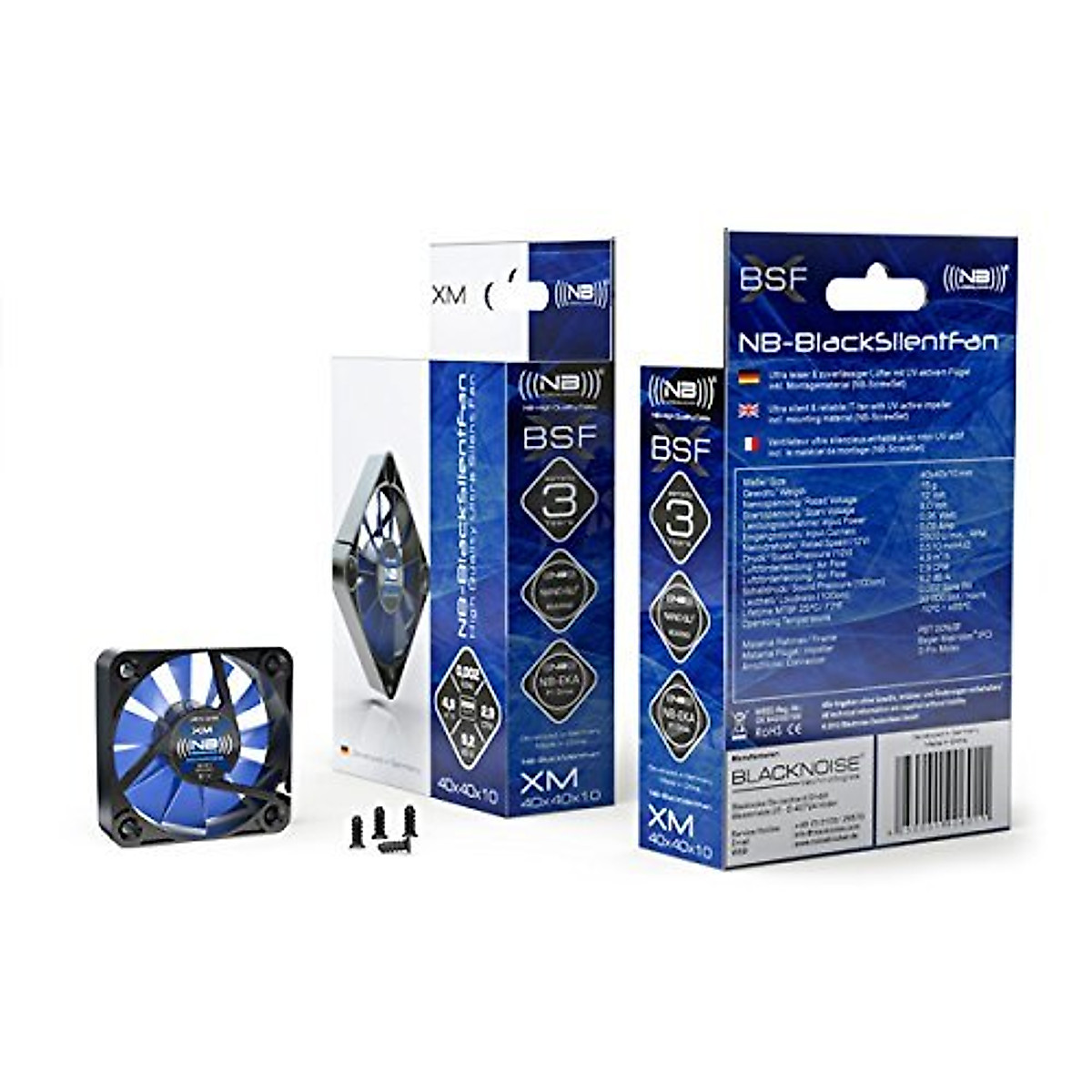 Noiseblocker NB-BlackSilentFan XM2 40x40x10mm Silent Fan, 3800RPM, 14 dBa
