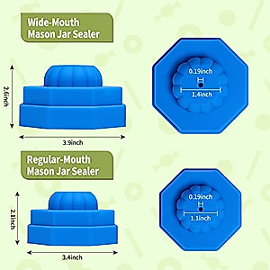 2 Pieces Jar Vacuum Sealer for Regular and Wide Mouth Mason Canning Jars, Canning Jar Sealer Attachment, Used for Foodsaver Vacuum Sealer Machine