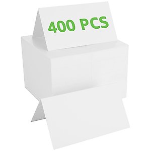 Oungy 400 PCS Place Cards for Table Setting 2 x 3.5 In White Blank Place Cards Table Seating Cards Name Tent Cards Escort Cards Banquet Seat Card for Wedding Table Banquets Dinner Parties
