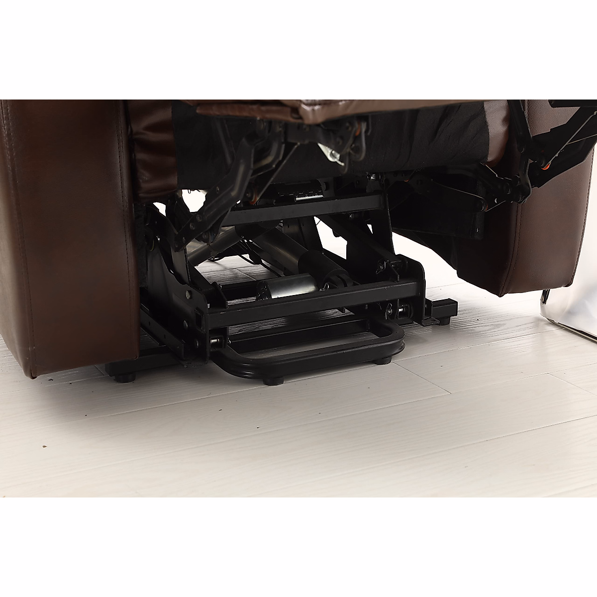 RISAR Double Motors Large Power Lift Recliner Chair with Massage and Heat for Elderly Assisted Standing Up, Breathable Leather, Easy to Assemble