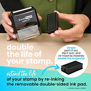 ExcelMark Self-Inking Do It Yourself Stamp Kit - A2359-DIY - Black Ink