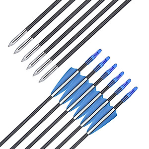 Fiberglass Archery Target Arrows 26 Inch for Youth Children Women Beginner Shooting Practice with Compoud Recurve Bow