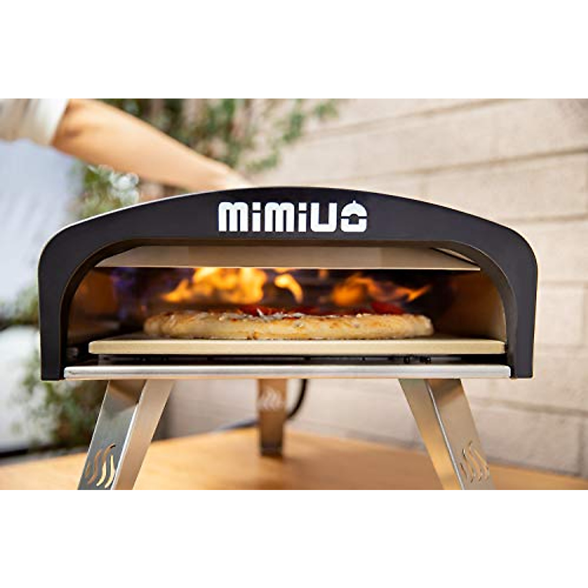 Mimiuo Outdoor Gas Pizza Ovens Portable Stainless Steel Gas Pizza Grilling Stove with 13" Pizza Stone & 12 x 14 inch Foldable Pizza Peel - (Classic G-Oven Series)