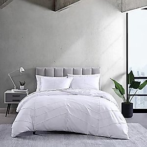City Scene Courtney Comforter Set, King, White