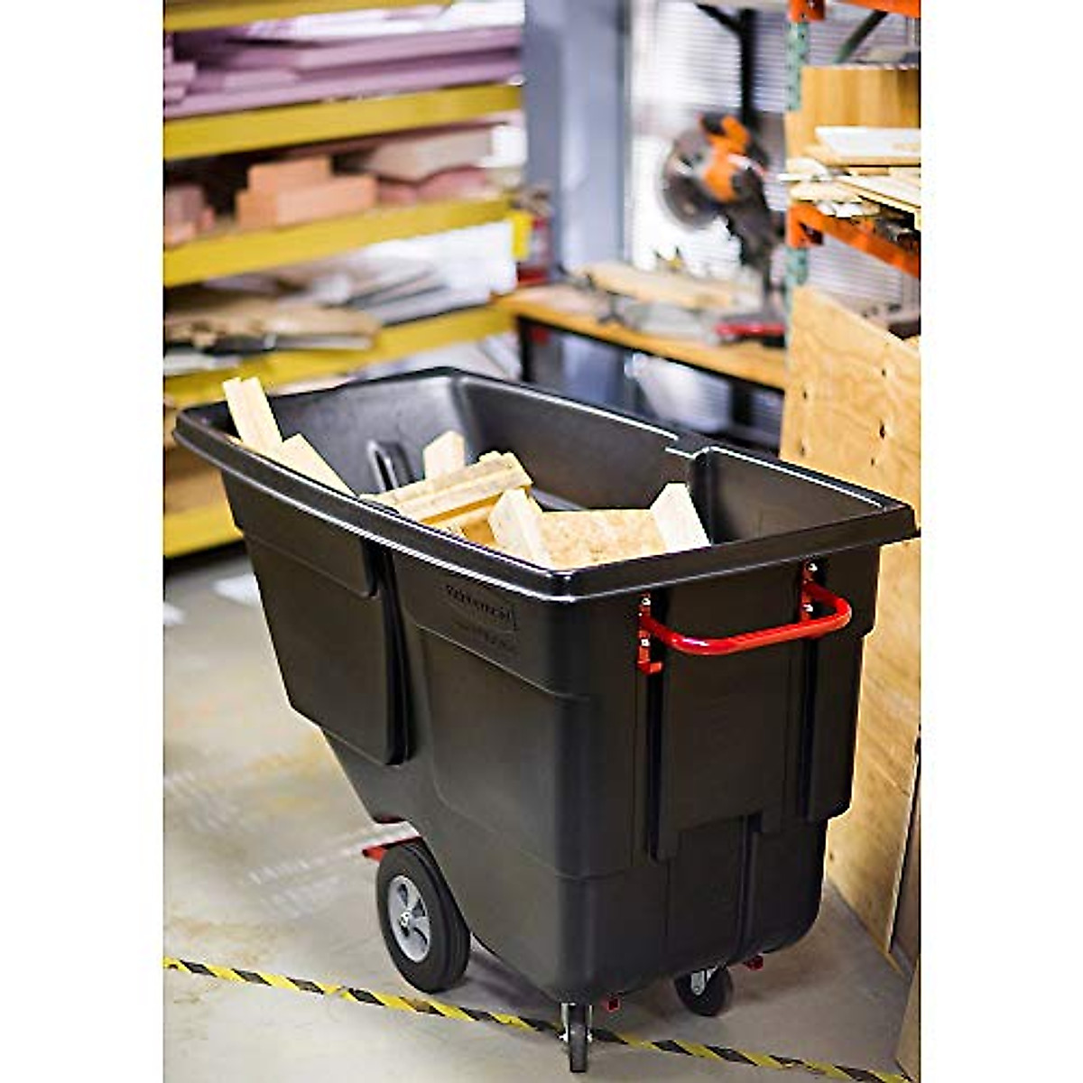 Rubbermaid 1314 Utility Duty 1 Cu. Yard Tilt Truck, 72-1/4"L x 33-1/2"W x 43-3/4"H