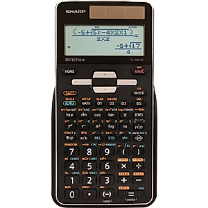 Sharp EL-W516TBSL 16-Digit Advanced Scientific Calculator with WriteView 4 Line Display, Battery and Solar Hybrid Powered LCD Display, Black & White, Black and Silver, Model Number: ELW516TBSL