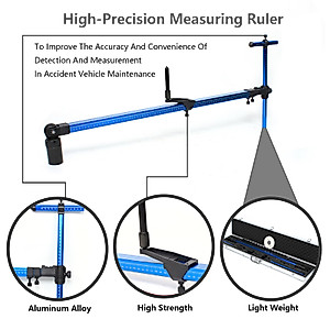 High Precision 2D Measuring System, Aluminum Alloy Universal Retractable Measuring Tool Tram Gauge Auto Body Frame Machine Repair Tool