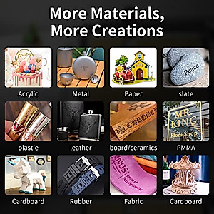 Latitool Laser Engraver, 50W High Accuracy Laser Engraving Machine with 410x400mm Large Working Area, 5.5-7.5W Laser Power Engraver and Cutter for Wood, Metal, Acrylic, Leather