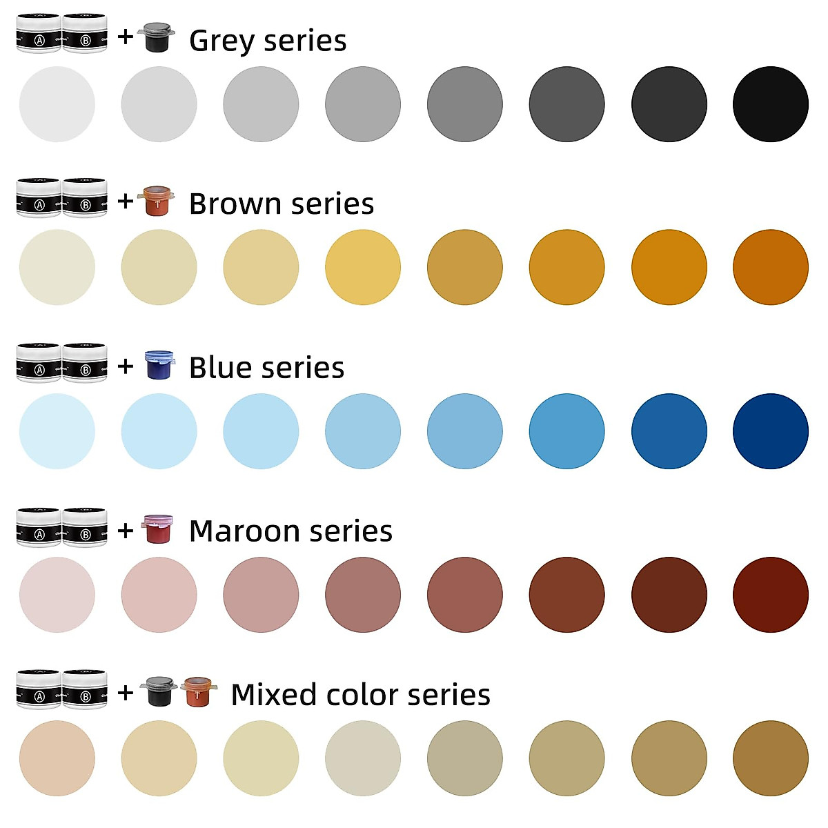 Globalcom Tile and Granite/Marble Repair Kit, Porcelain Stone and Quartz Countertops Repair Kit for Chips Dents Cracks Holes Scratchs, Fix Chipped Edges Corners, Reattaches Missing Pieces