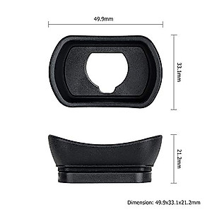 Kiwifotos Long Soft Viewfinder Eyecup Eyepiece for Fuji Fujifilm X-T5 X-T4 X-T3 X-T2 X-T1 X-H1 X-H2 X-H2S XT5 XT4 XT3 XT2 GFX 50S II GFX100S GFX100 Camera,Replace Fujifilm EC-XT L,EC-GFX,EC-XHW Eyecup