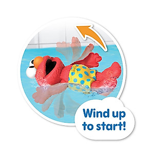 Sesame Street Swim and Splash 7-inch Elmo Wind Up Bath and Pool Toy, Kids Toys for Ages 2 Up by Just Play