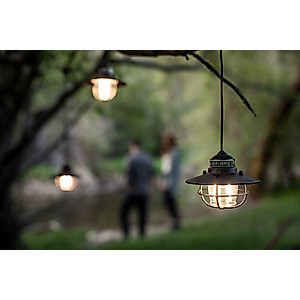 Barebones Edison Pendant String Lights - Forest Lantern, Lantern, and Railroad Lantern - Formal Outdoor String Lights Edison and String Lanterns (Antique Bronze)