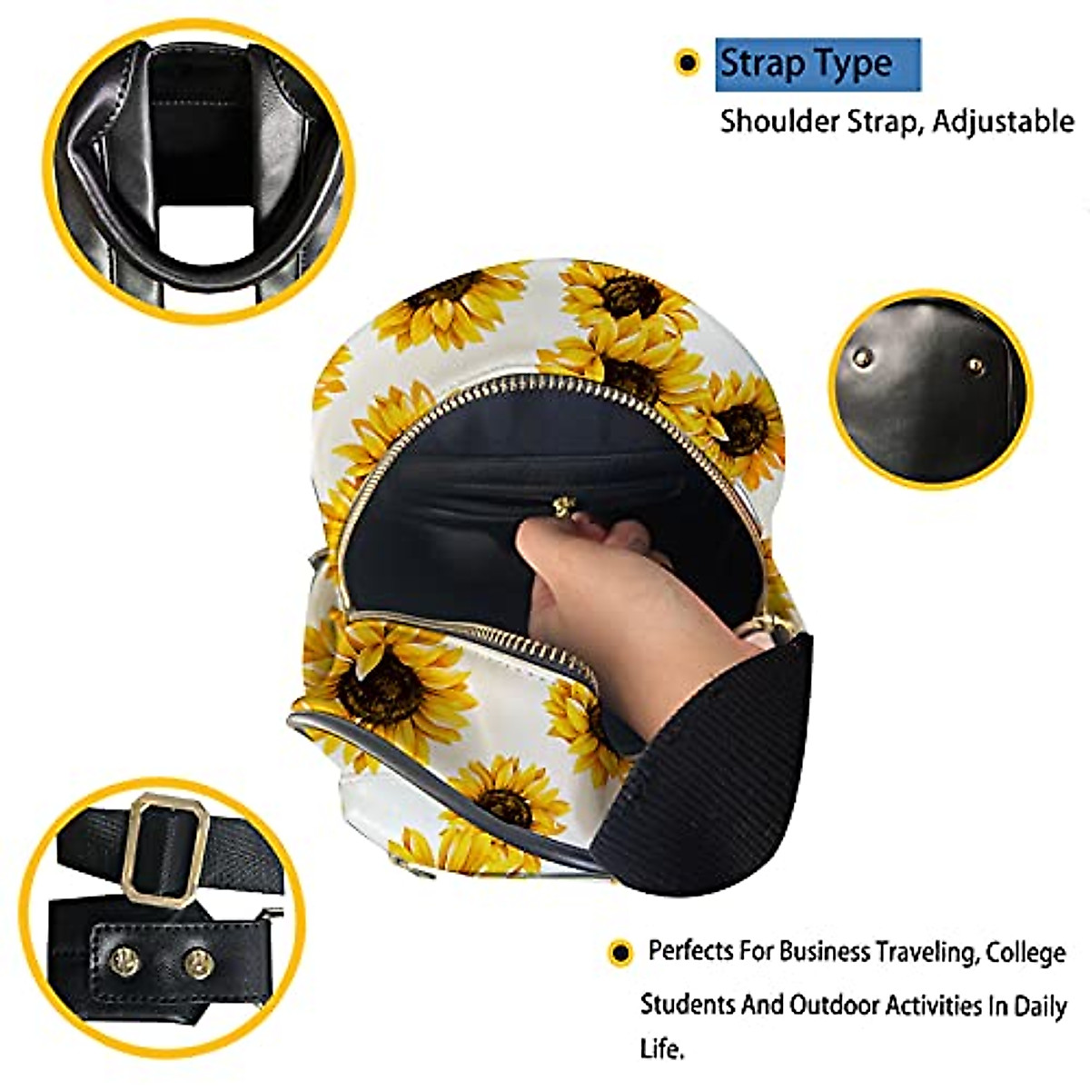 PHAYON Backpack Purse Women Ladies Fashion Casual Daypacks Anti-theft Small Size Lightweight Shoulder Bags with Pockets Dream Catcher Print