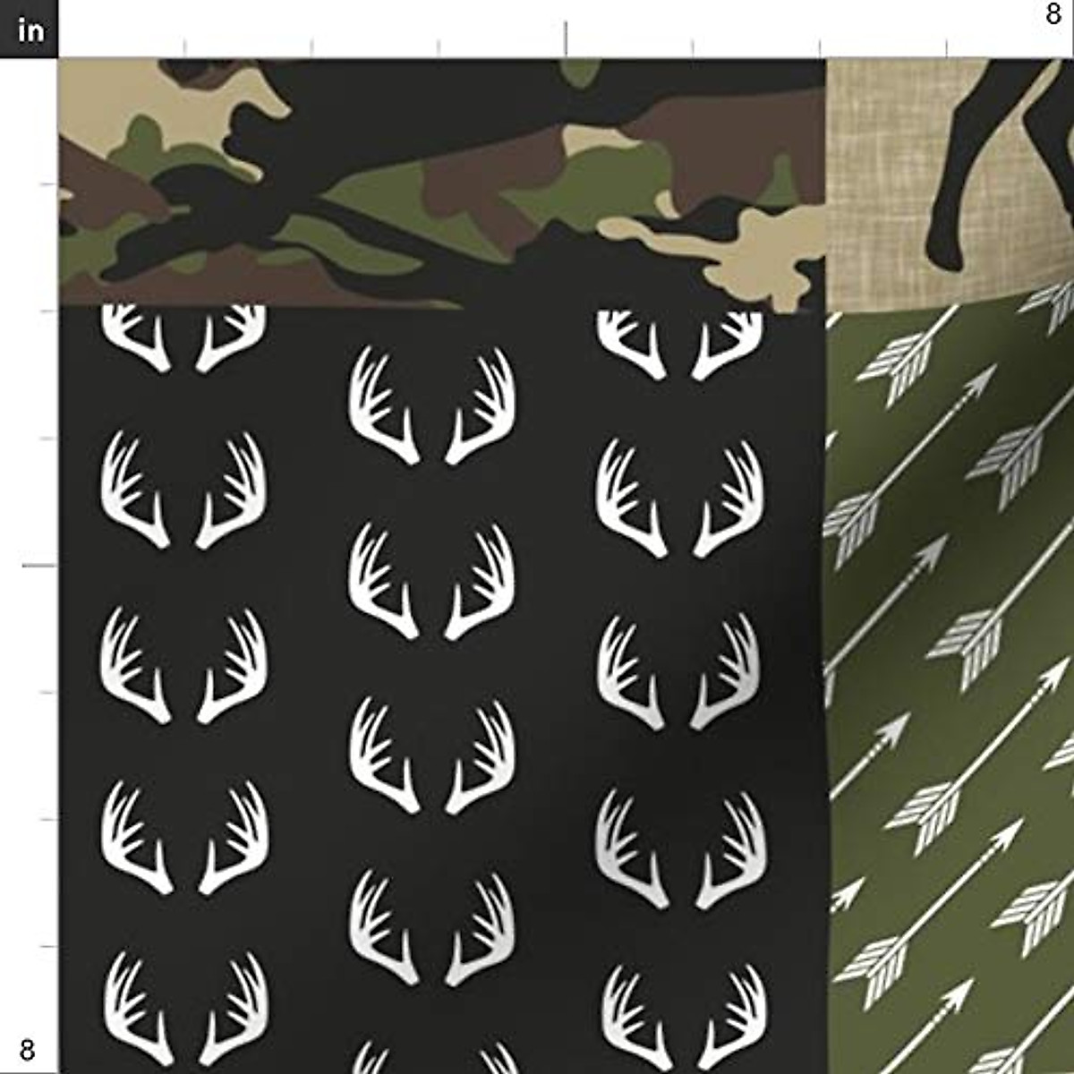 Spoonflower Fabric - Little Man Woodland Wholecloth Camouflage Camo Hunting Deer Boy Printed on Denim Fabric by The Yard - Bottomweight Apparel Home Decor Upholstery