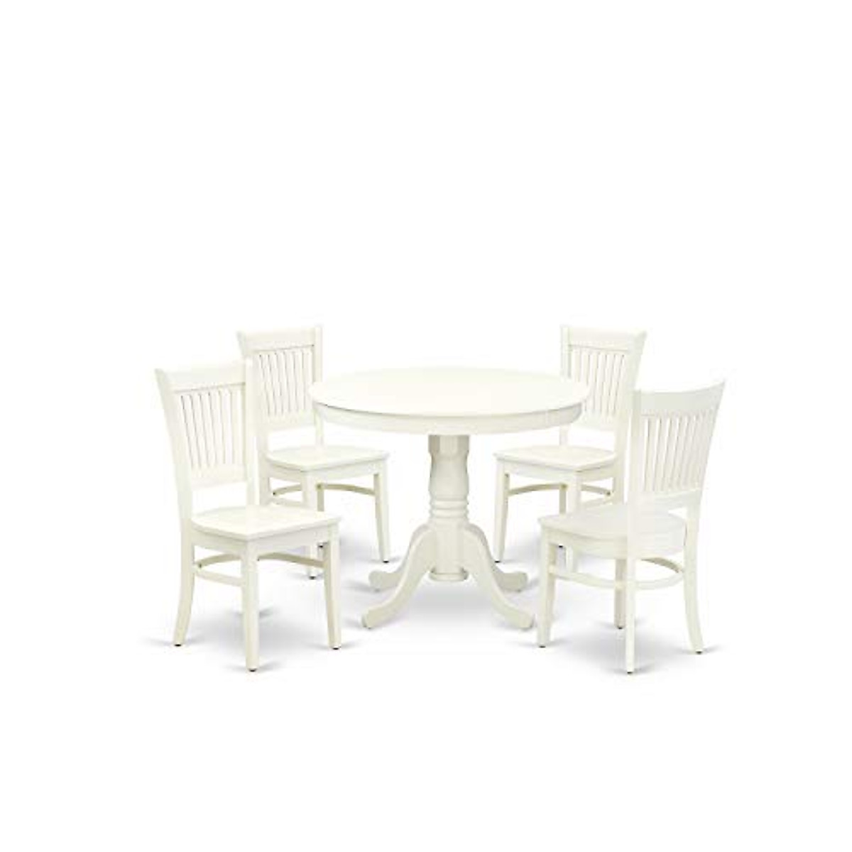 East West Furniture ANVA5-LWH-W Dining Sets, Regular