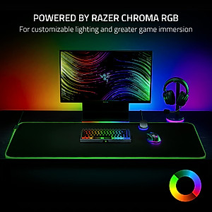 Razer Goliathus Chroma 3XL Gaming Mouse Pad: Micro-Textured Cloth Surface - Large to Cover Desk Setup - Chroma RGB - Optimized for All Sensitivity Settings and Sensors - Non-Slip Rubber Base