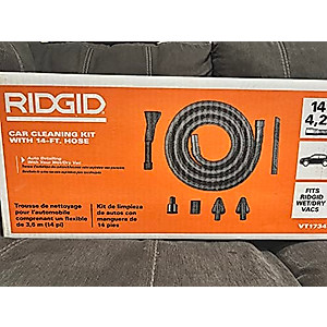 RIDGID 1-1/4 in. Car Cleaning Accessory Kit with 14-Ft Hose Wet/Dry Shop Vac