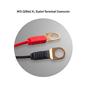 SafeAMP Wire Harness Compatible with NOCO(R) GC008 X-Connect, M10 (3/8in) XL Eyelet Terminal Connector