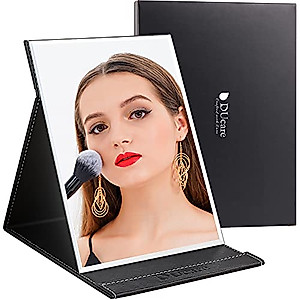 DUcare Portable Folding Vanity Makeup Mirror with Stand, Large
