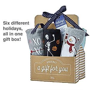 SKL Home Holidays 6-Piece Hand Towel Set, Assorted 6 Count