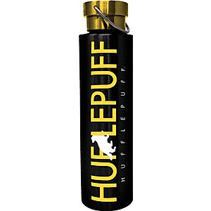 Spoontiques Harry Potter Stainless Steel Bottle - Harry Potter Travel Drink Cup with Twist Lid for Beverages, 24 Oz - Hufflepuff