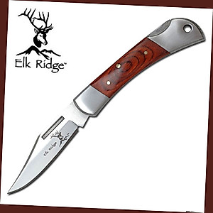 Wood Handle Basic Lockback Folding Knife Knife