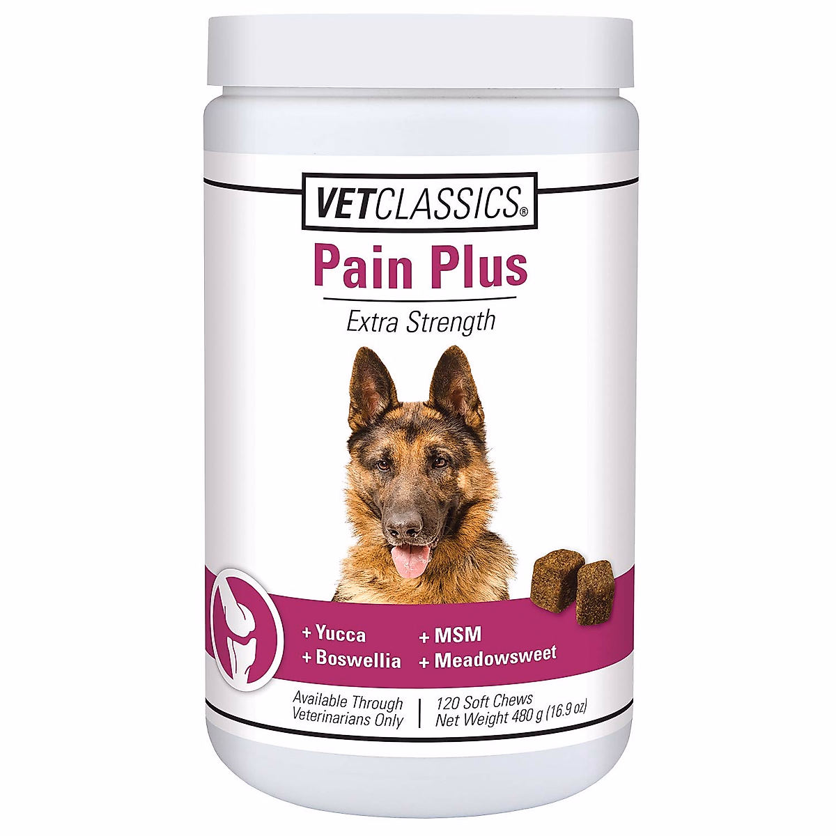 Vet Classics Pain Plus Extra Strength Health Supplement for Dogs - 120 Soft Chews