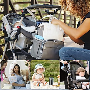 Travel Bottle Cleaner Kit with Baby Bottle Drying Rack, Silicone Liquid Brush, Nipple Brush, Straw Brush, Bottle Soap Dispenser, Baby Bottle Scrubber Brush - Portable Baby Bottle Brush Set, Blue