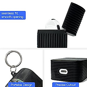 Tucana Mother of Pearl Airpods 3 Case for Women and Girls, Cover with Natural Mother-of -Pearl Shell Bling Glitter Hard Case Compatible with Apple Airpods 3 Charging Case (Black Shell)