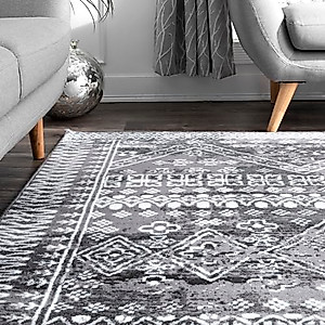 nuLOOM Transitional Moroccan Frances Area Rug, 8x10, Grey