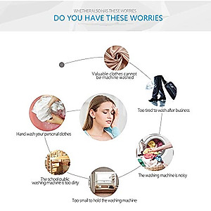 Mini Portable Washer Machine, Small Personal Apartment Rotating Ultrasonic Turbines Washer Usb Automatic Washing Machine For Camping Tourism Rv Dormitory Business Trip (White)