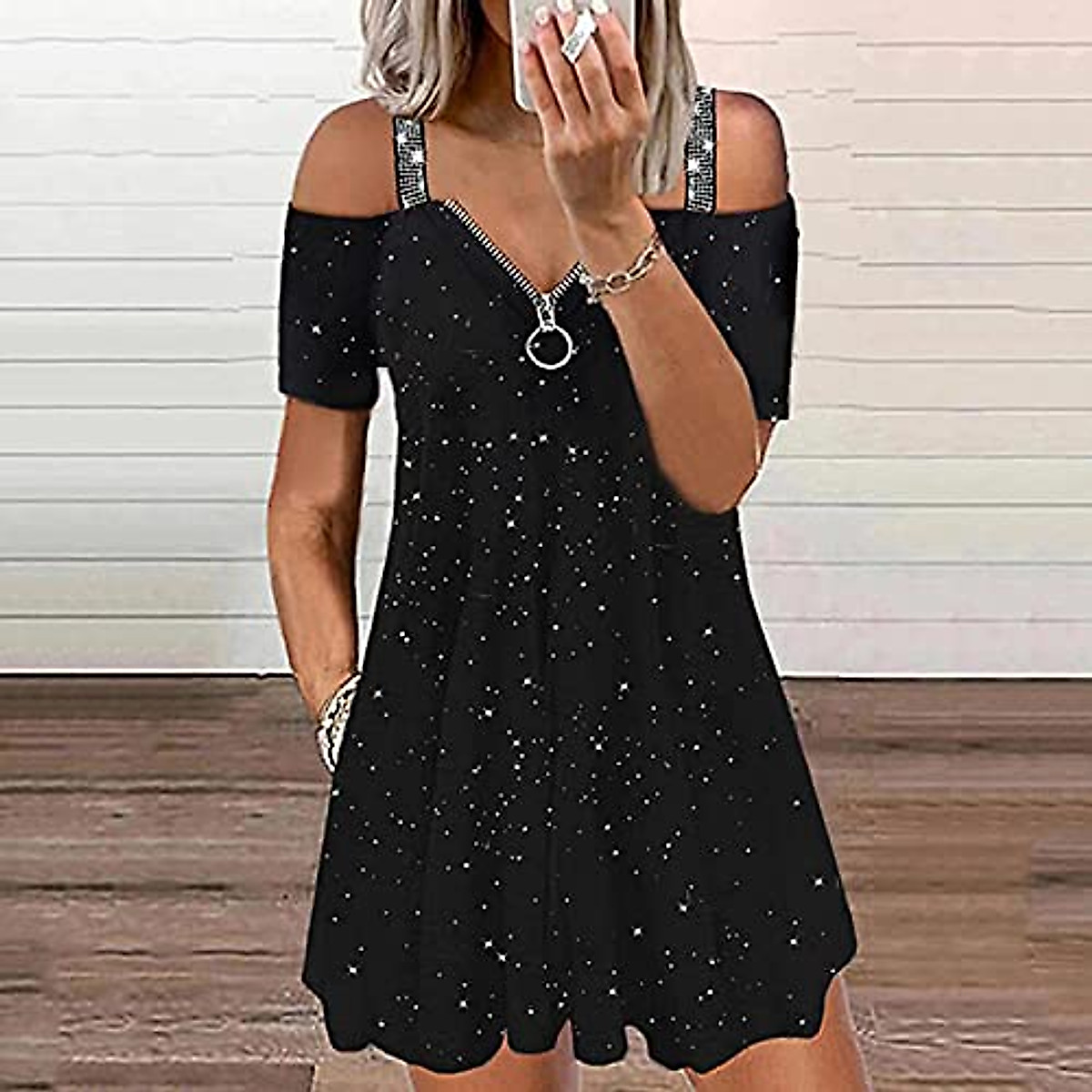 Cocktail Dresses for Women Evening Party Vestidos de Invierno para Mujer 2023 Dad Gifts for Christmas Sparkly Sweater Womens Stocking Stuffers