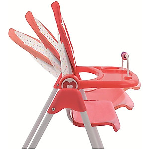 Little Mommy Snacky Doll High Chair (D92889), Front Feeding Tray with Toy Bar and Bottle Holder, Tilted Seat Function Allows Baby Doll to Nap - Fits Dolls up to 21 inches, Age 3+