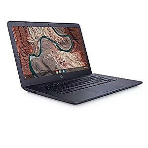 HP 14" Lightweight Chromebook AMD A4-Series Processor, 4GB RAM, 32GB eMMC Storage, Webcam, WiFi, Chrome OS (Google Classroom or Zoom Compatible) Navy/Legendary Accessories