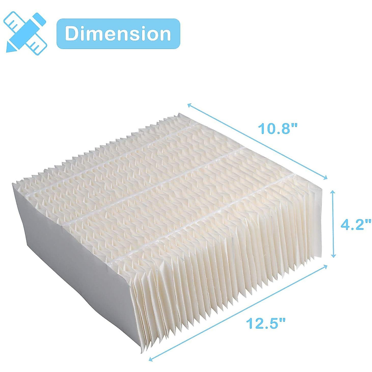 Poweka 1043 Humidifier Wick Filters Replacement Compatible with AIRCARE 1043 Super Wick Filter, Compatible with Essick Air AIRCARE Bemis EP9500, EP9700, EP9800, Spacesaver 800 8000 Series Humidifiers