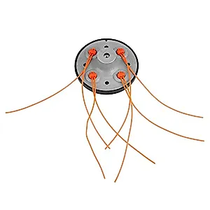 Universal 4 Line Bump Trimmer Head Mower Gear Box Head String Set Grass Brush Cutter Accessory Power Tools for Garden Lawn Patio,Lawn Mower Accessories