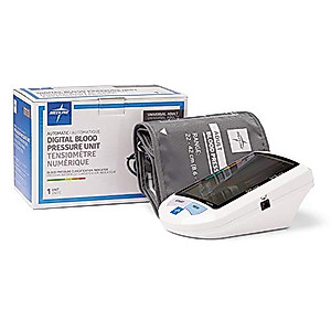 Medline Elite Automatic Digital Blood Pressure Monitor with Large Display Screen, Universal Upper Arm Cuff (fits arms 22-42 cm), Batteries and Carrying Case Included, MDS3001, Basic