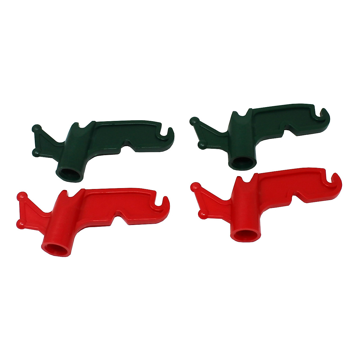 JSP Manufacturing Green & Red Plastic Utility Handy Hook - Screw On Pole Attachment Hook- 2 Kit