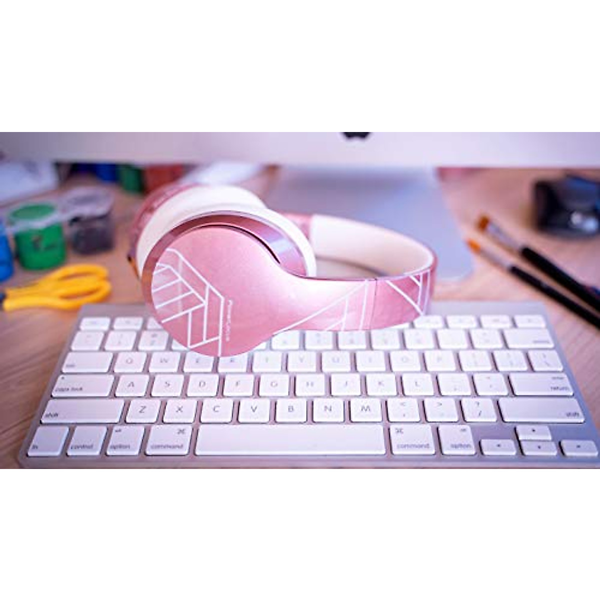 PowerLocus Wireless Bluetooth Headphones, Bluetooth Headphones Over Ear, Super Bass Hi-Fi Stereo, Soft Earmuffs, Foldable Wireless and Wired with Mic for Cell Phones, Online Class, Home Office, PC,TV