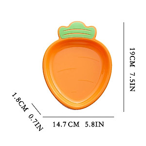 HARAY Salad Bowls Four Carrot-shaped Snack Plate Home Restaurant Snack Plate Table Fruit Snack Snack Snack Candy Dried Fruit Plate Garbage Residue Plate Soy Sauce Dish Salad Bowls